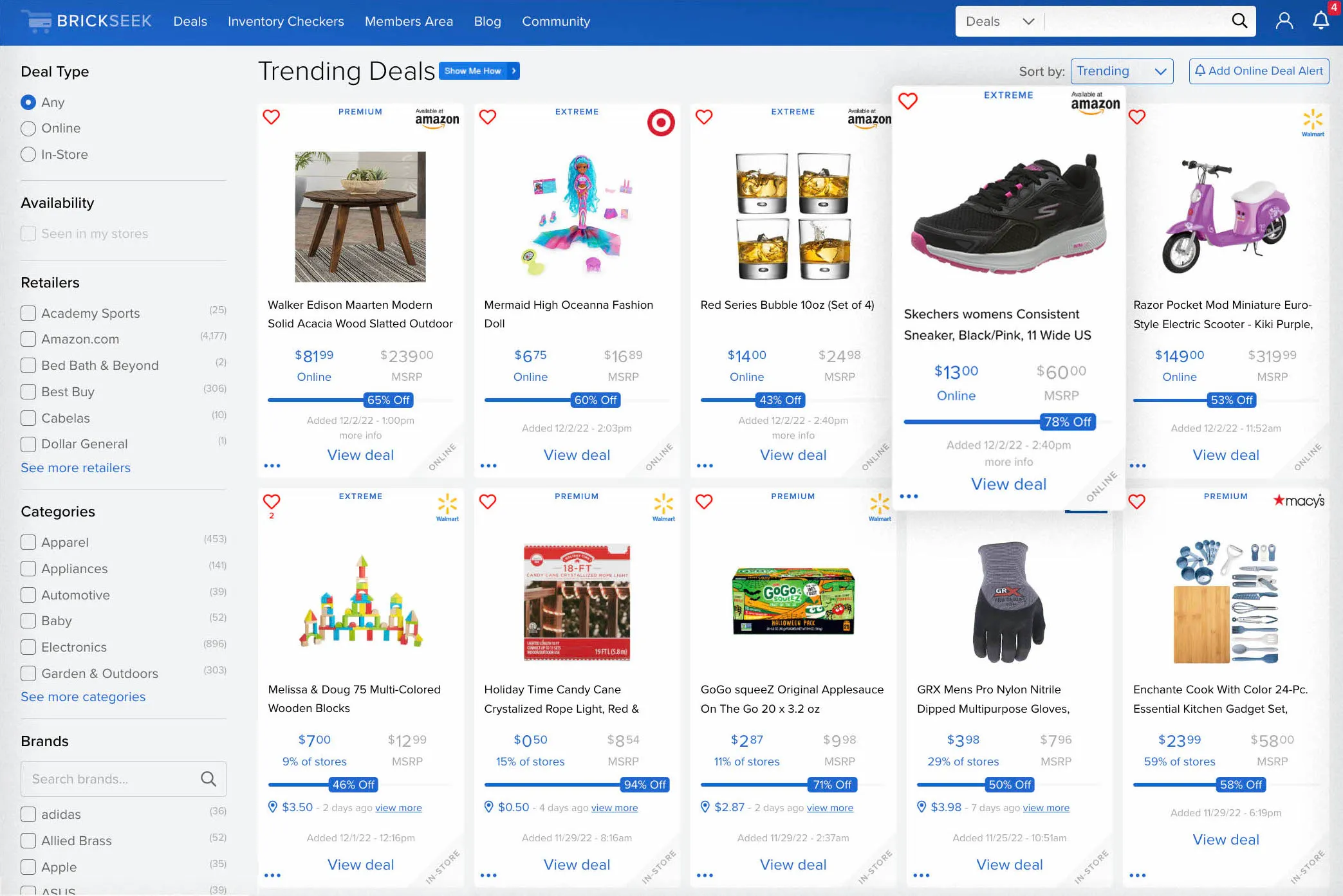 Features | Brickseek